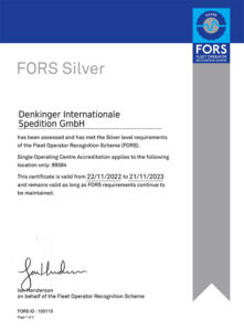 FORS-SILVER-Zertifizierung - Denkinger